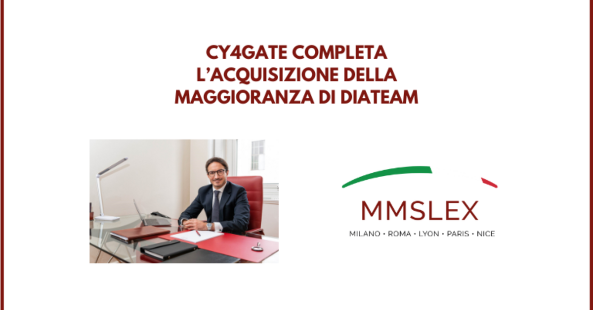 CY4GATE completa l’acquisizione della maggioranza di DIATEAM | CCI ...
